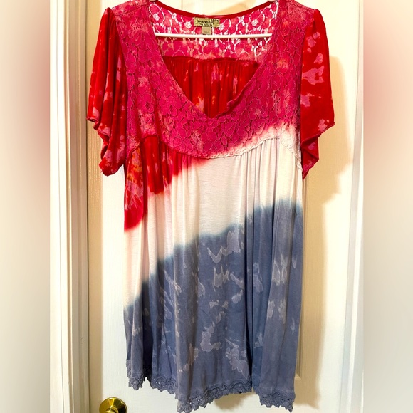 ONE WORLD | Tops | One World Plus Size Super Cute Gently Worn Top Red ...